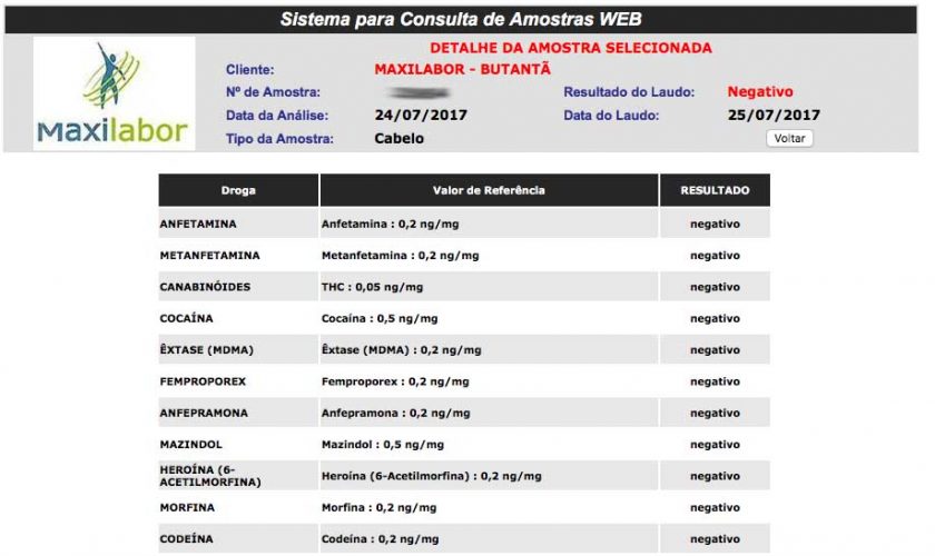 Meu primeiro exame toxicológico